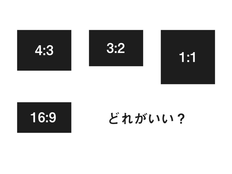 4対3、3対2、16対9、1対1。どれがいいんだろう？ - Katalyst